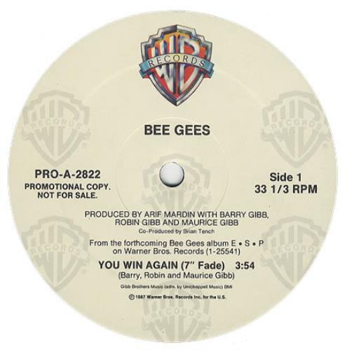 The Bee Gees You Win Again US Promo 12" vinyl single (12 inch record ...