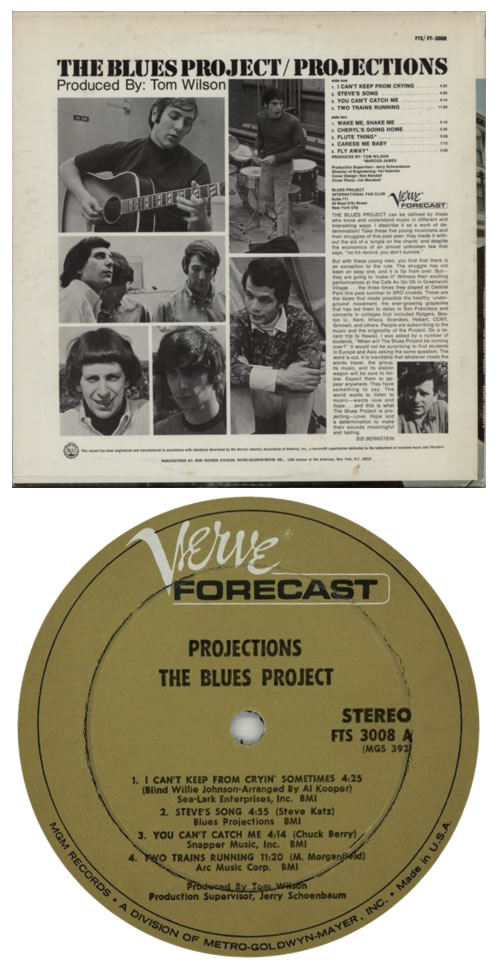 The Blues Project Projections US vinyl LP album (LP record) (597678)