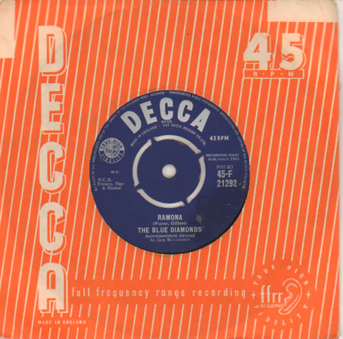 The Blue Diamonds Ramona UK 7" vinyl single (7 inch record / 45) (642351)