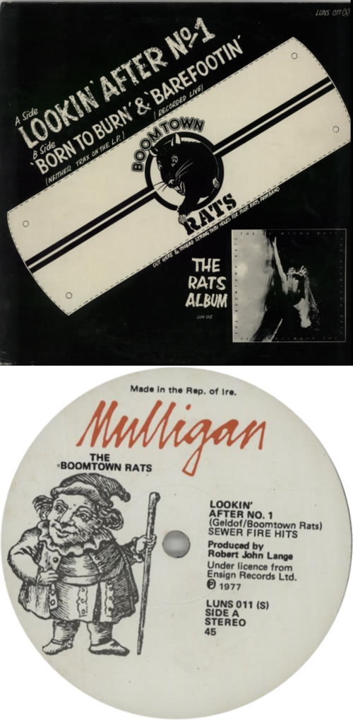 The Boomtown Rats Lookin' After No 1 + Sleeve Irish 12" vinyl single (12 inch record / Maxi ...