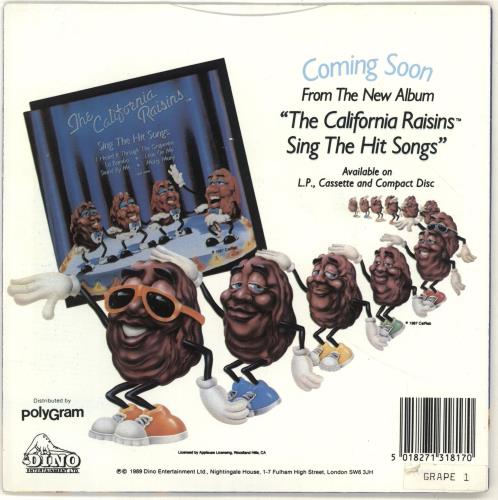 The California Raisins I Heard It Through The Grapevine UK 7" vinyl ...