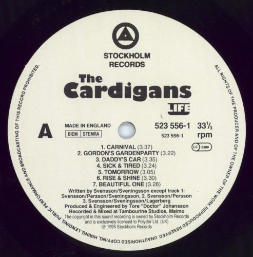 The Cardigans Life - EX UK vinyl LP album (LP record) (567065)