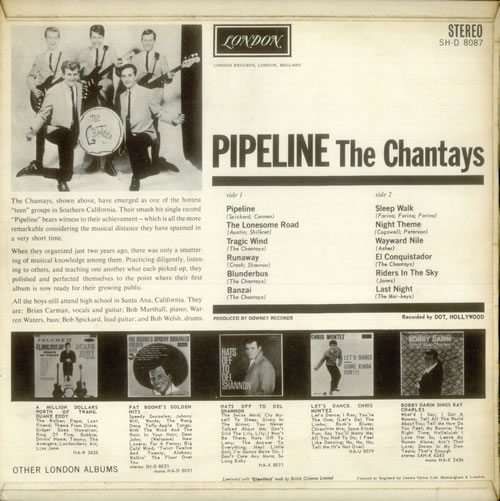 The Chantays Pipeline - EX UK vinyl LP album (LP record) (544210)