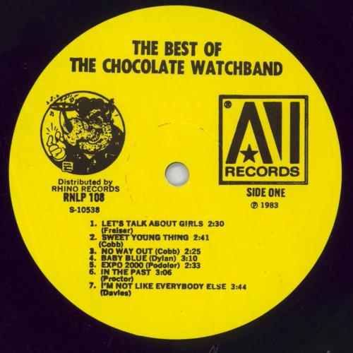 The Chocolate Watch Band The Best Of The Chocolate Watchband US vinyl ...