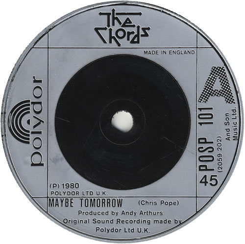 The Chords Maybe Tomorrow UK 7" vinyl single (7 inch record / 45) (446663)