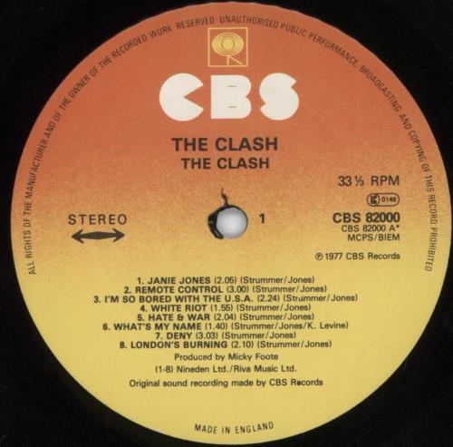 The Clash The Clash - 1st - Later Label Design UK vinyl LP album (LP ...