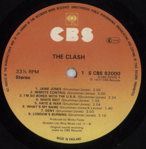 The Clash The Clash - 2nd - VG UK vinyl LP album (LP record) (843337)