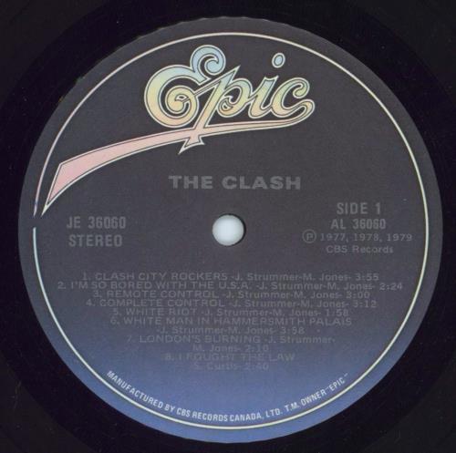 The Clash The Clash - EX Canadian vinyl LP album (LP record) (800867)