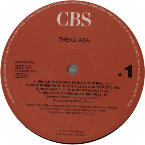 The Clash The Clash - red label Dutch vinyl LP album (LP record) (313942)