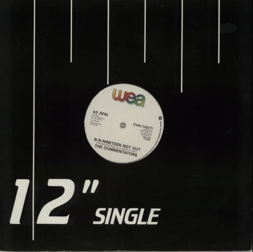 The Commentators N-N-Nineteen Not Out UK 12" vinyl single (12 inch ...