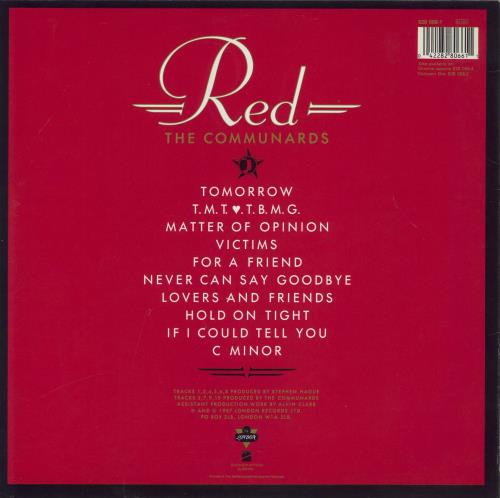 The Communards Red - Red Sleeve Dutch vinyl LP album (LP record) (824702)