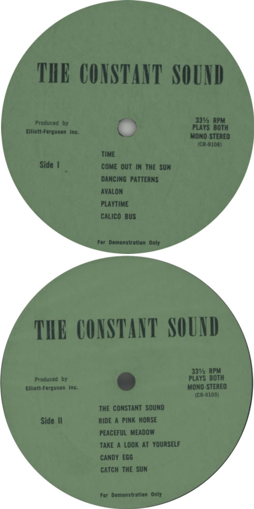 The Constant Sound The Constant Sound US Promo vinyl LP album (LP ...