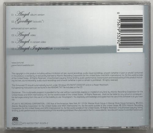 The Corrs Angel UK CD single (CD5 / 5") (697420)