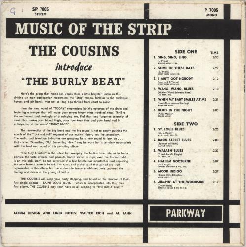The Cousins Music Of The Strip US vinyl LP album (LP record) (736593)