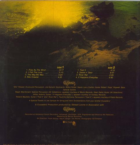 The Crusaders Free As The Wind US vinyl LP album (LP record) (781511)