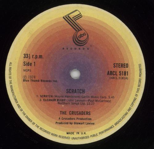 The Crusaders Scratch UK vinyl LP album (LP record) (516549)