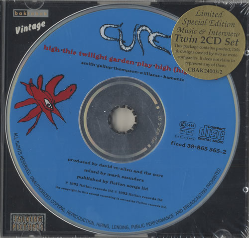 The Cure High UK 2 CD album set (Double CD) (332948)