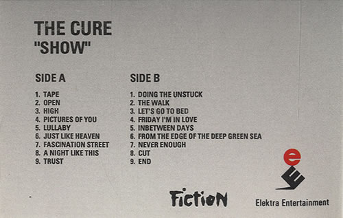 The Cure Show US Promo cassette album (454475)