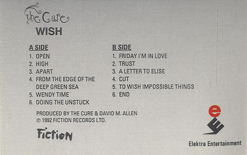 The Cure Wish US Promo cassette album (134840)
