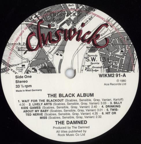 The Damned The Black Album UK 2-LP vinyl record set (Double LP Album ...