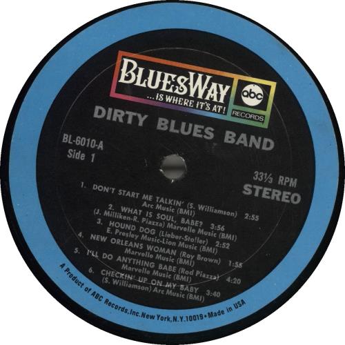 The Dirty Blues Band Dirty Blues Band US vinyl LP album (LP record ...