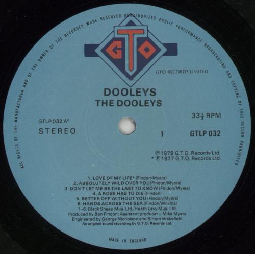 The Dooleys Dooleys UK vinyl LP album (LP record) (686392)