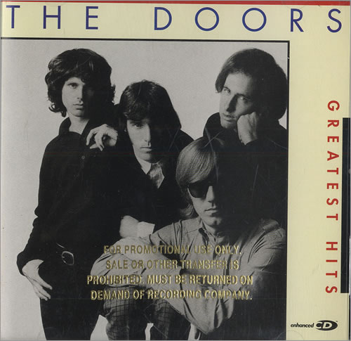 The Doors Greatest Hits - Enhanced CD US Promo CD album (CDLP) (360113)