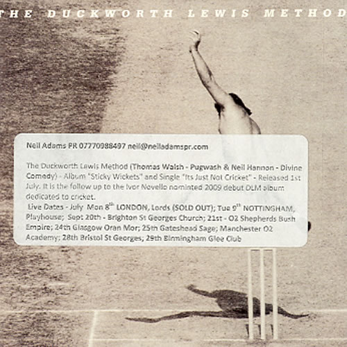 The Duckworth Lewis Method Sticky Wickets UK Promo CD album (CDLP) (589155)