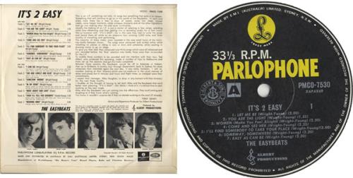 The Easybeats It's 2 Easy Australian vinyl LP album (LP record) (429693)