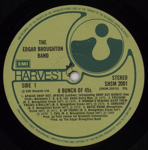 The Edgar Broughton Band A Bunch Of 45s - Factory Sample UK Promo vinyl ...