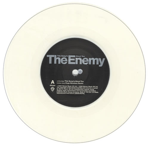 The Enemy This Song Is About You UK 7" vinyl single (7 inch record / 45 ...