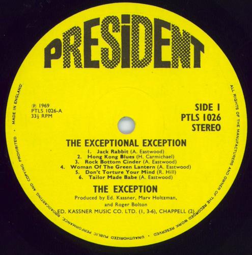 The Exception The Exceptional Exception UK vinyl LP album (LP record ...