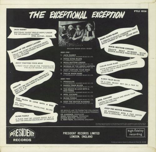 The Exception The Exceptional Exception UK vinyl LP album (LP record ...