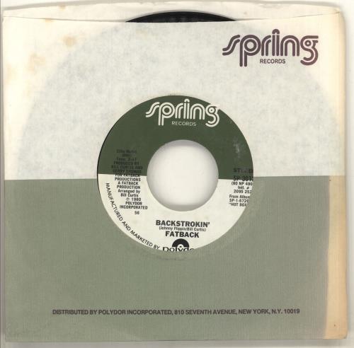 The Fatback Band Backstrokin' US 7" vinyl single (7 inch record / 45 ...
