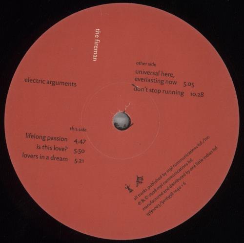 The Fireman Electric Arguments UK 2-LP vinyl record set (Double LP ...