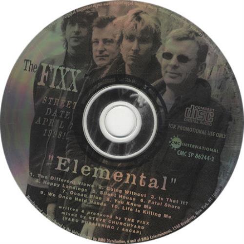 The Fixx Elemental US Promo CD album (CDLP) (123666)