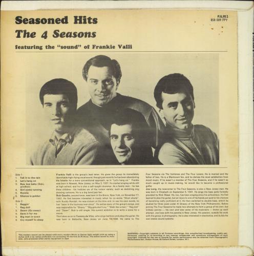 The Four Seasons Seasoned Hits - EX UK vinyl LP album (LP record) (799710)