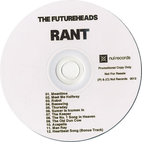 The Futureheads Rant UK Promo CD album (CDLP) (598189)