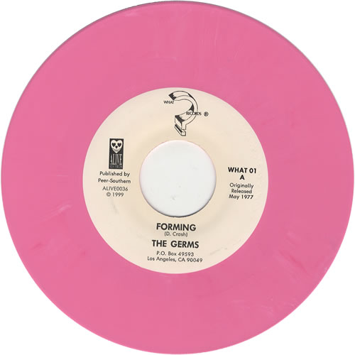 The Germs Forming US 7" vinyl single (7 inch record / 45) (495996)