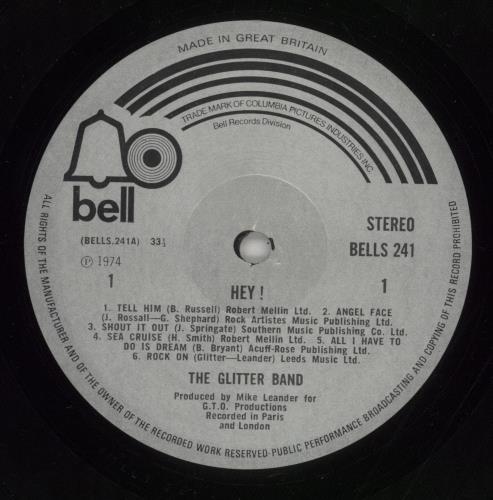 The Glitter Band Hey! UK vinyl LP album (LP record) (791929)
