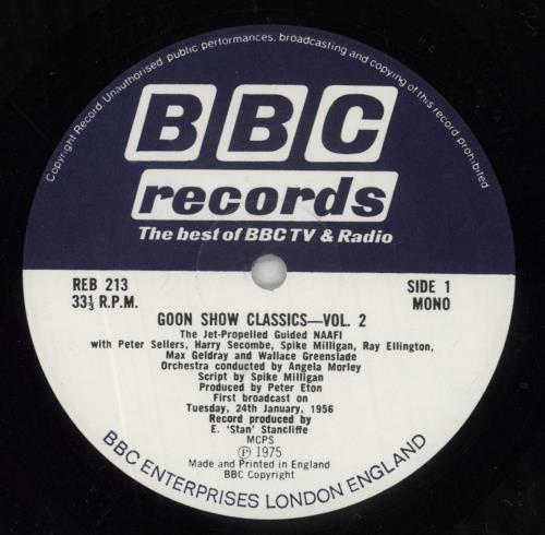 The Goons Goon Show Classics Vol. 2 UK vinyl LP album (LP record) (252141)