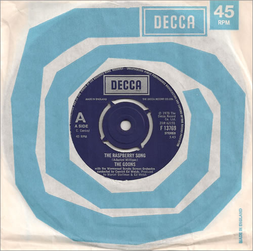 The Goons The Raspberry Song UK 7" vinyl single (7 inch record / 45 ...