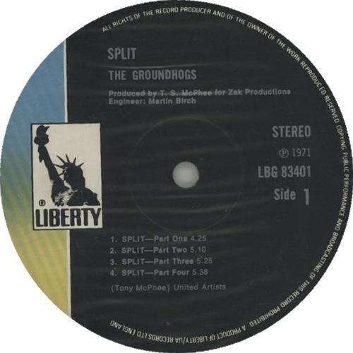 The Groundhogs Split - 1st - EX UK vinyl LP album (LP record) (61385)
