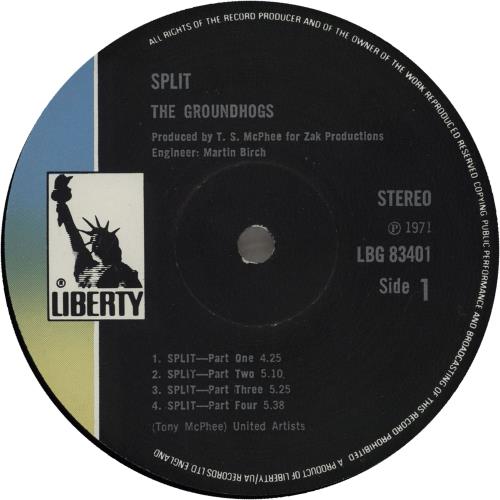 The Groundhogs Split - 1st - EX UK vinyl LP album (LP record) (750628)