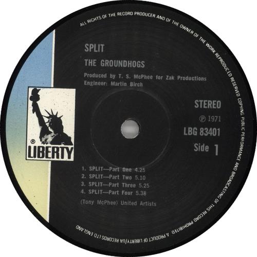 The Groundhogs Split - 1st UK vinyl LP album (LP record) (580731)