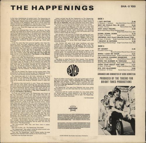 The Happenings Psycle UK vinyl LP album (LP record) (834799)