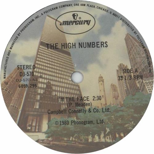 The High Numbers I'm The Face US Promo 7" vinyl single (7 inch record ...
