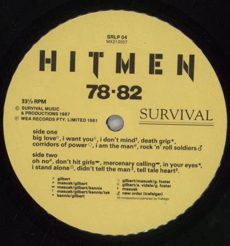 The Hitmen 78-82 Australian vinyl LP album (LP record) (860101)