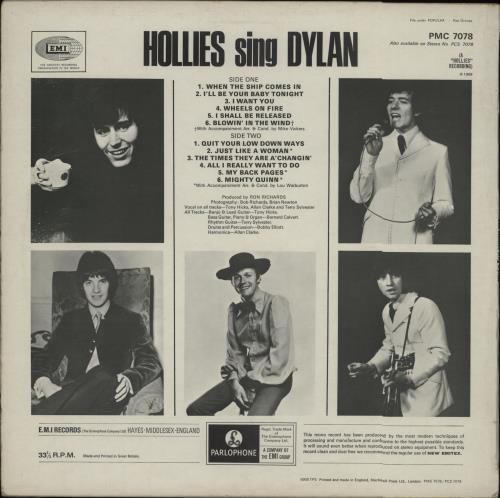 The Hollies Hollies Sing Dylan - 1st UK vinyl LP album (LP record) (81198)