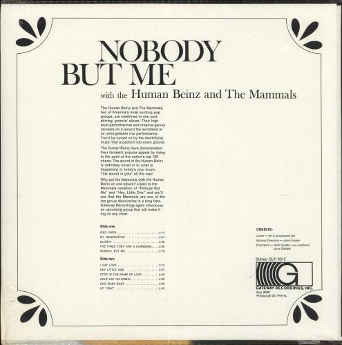 The Human Beinz Nobody But Me - Sealed US vinyl LP album (LP record ...